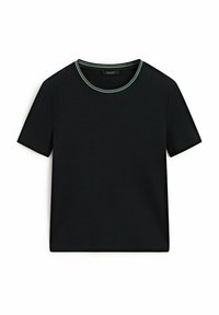 Massimo Dutti SHORT SLEEVE - Basic T-shirt - mottled dark blue - Zalando