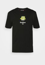 GCDS SPONGEBOB ITALICO BASIC - Print T-shirt - black - Zalando.ie
