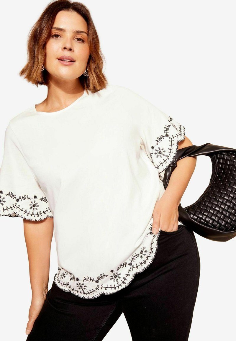 Curves Like These EMBROIDERED - Blouse - white - Zalando