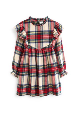Next RUFFLE COLLAR DRESS - Freizeitkleid - red check/rot - Zalando.at