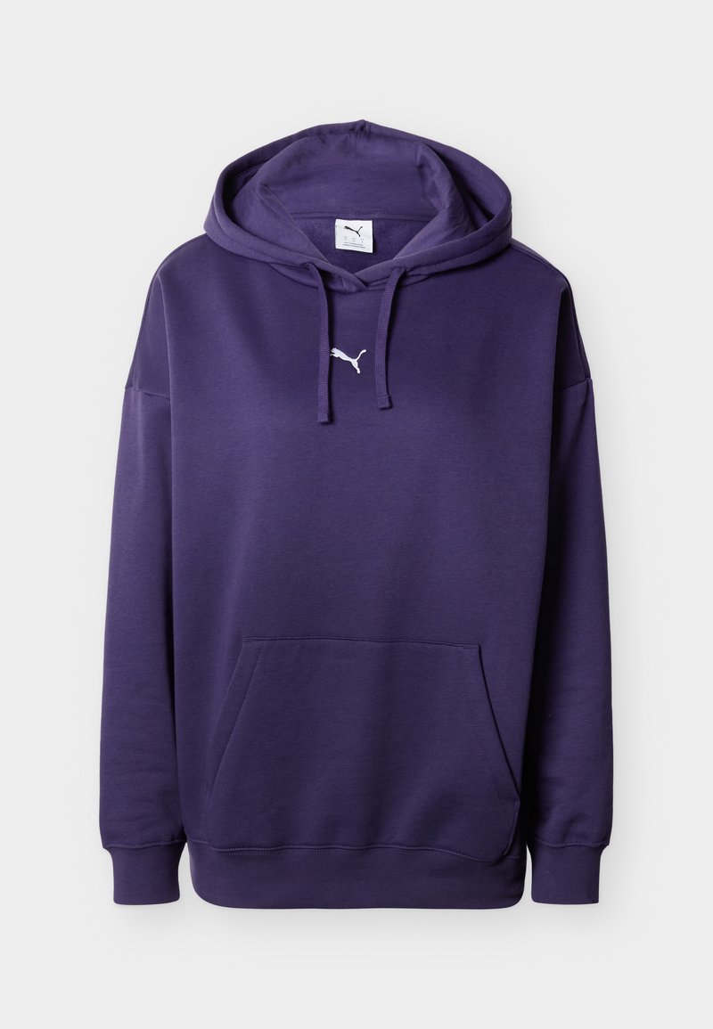 Puma OVERSIZED HOODIE - Suéter de forro polar - deep plum/morado oscuro ...