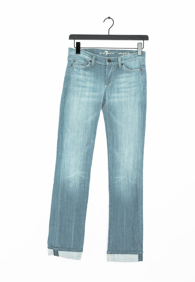 7 For All Mankind Jean Droit Blue Bleu Seconde Main Zalando Be
