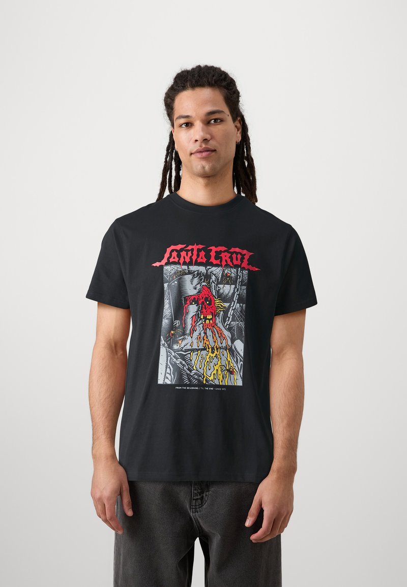 Santa Cruz PACE DUNGEON FRONT UNISEX - Apdrukāts T-krekls - black/melns ...