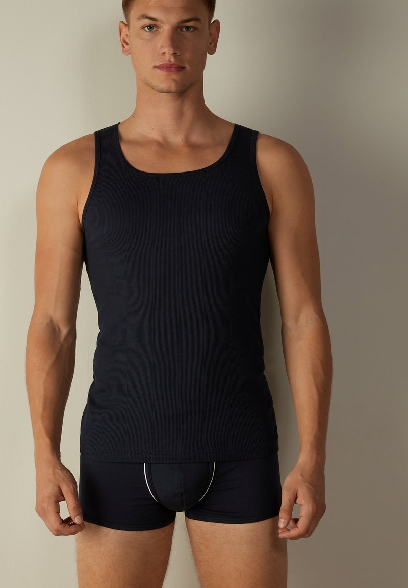 Intimissimi SUPIMA RIBBED - Unterhemd/-shirt - blu notte/blau - Zalando.de
