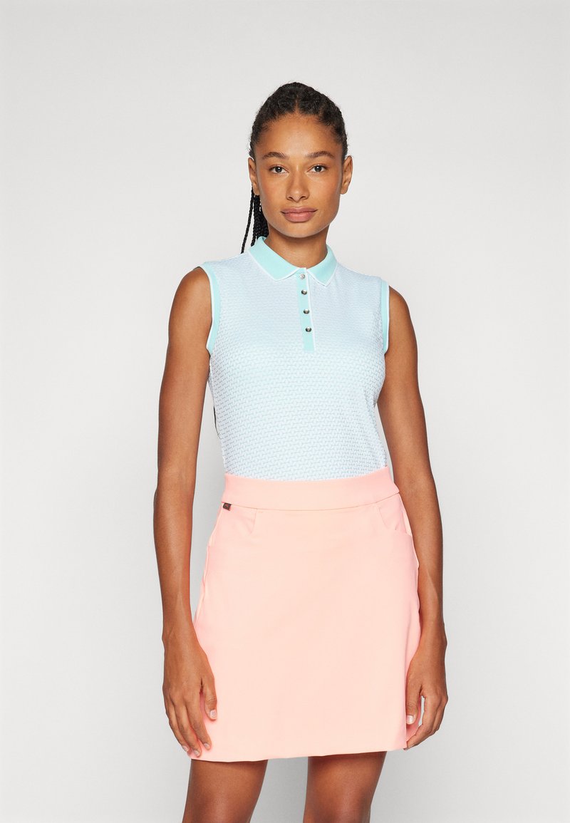 Kjus WOMEN ELLA STRUCTURE - Polo shirt - capri/white/white - Zalando