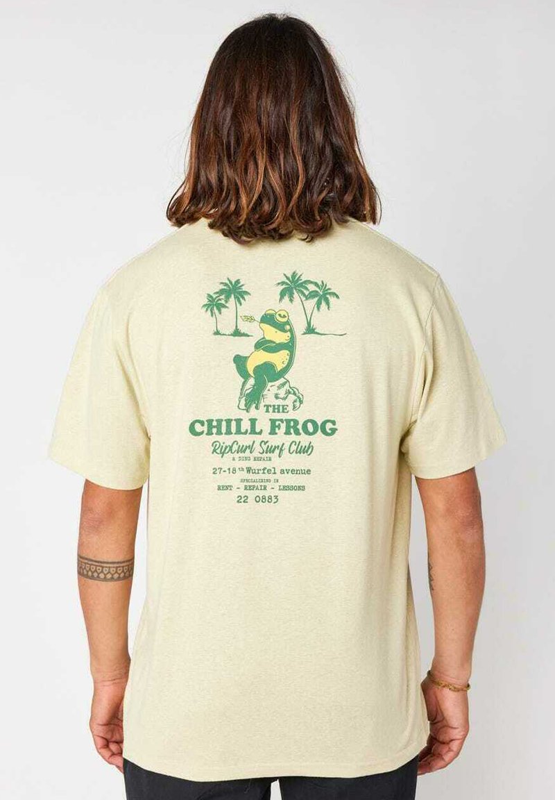 Rip Curl SHAPER AVENUE - T-shirt imprimé - vintage yellow/beige ...