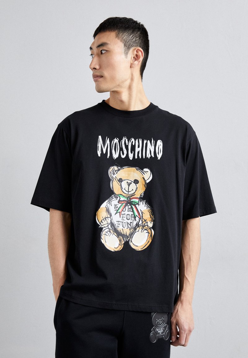 MOSCHINO T-Shirt print - fantasy black/schwarz - Zalando.de