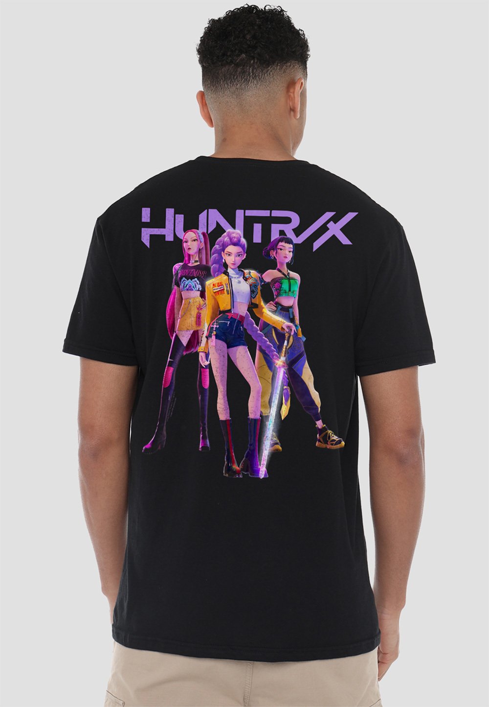 Lightweight Classic Fit T-shirt Kpop Demon Hunters Huntrix Huntr/X Band ...