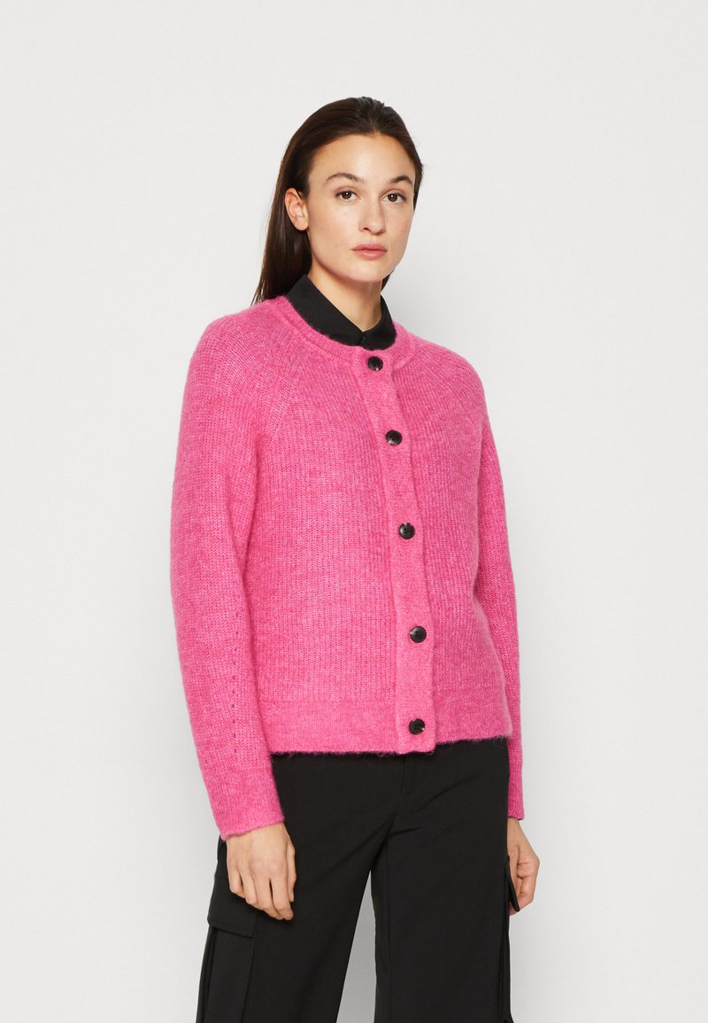 Selected Femme SLFLULU CARDIGAN - Cardigan - fuchsia purple/rosa ...