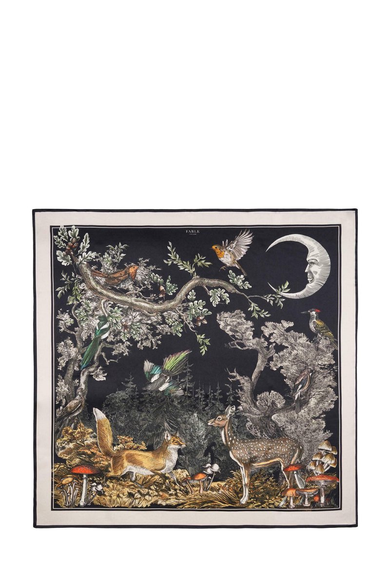 FABLE ENGLAND A NIGHTS TALE LUXURY NARRATIVE SQUARE - Halsdoek - black ...