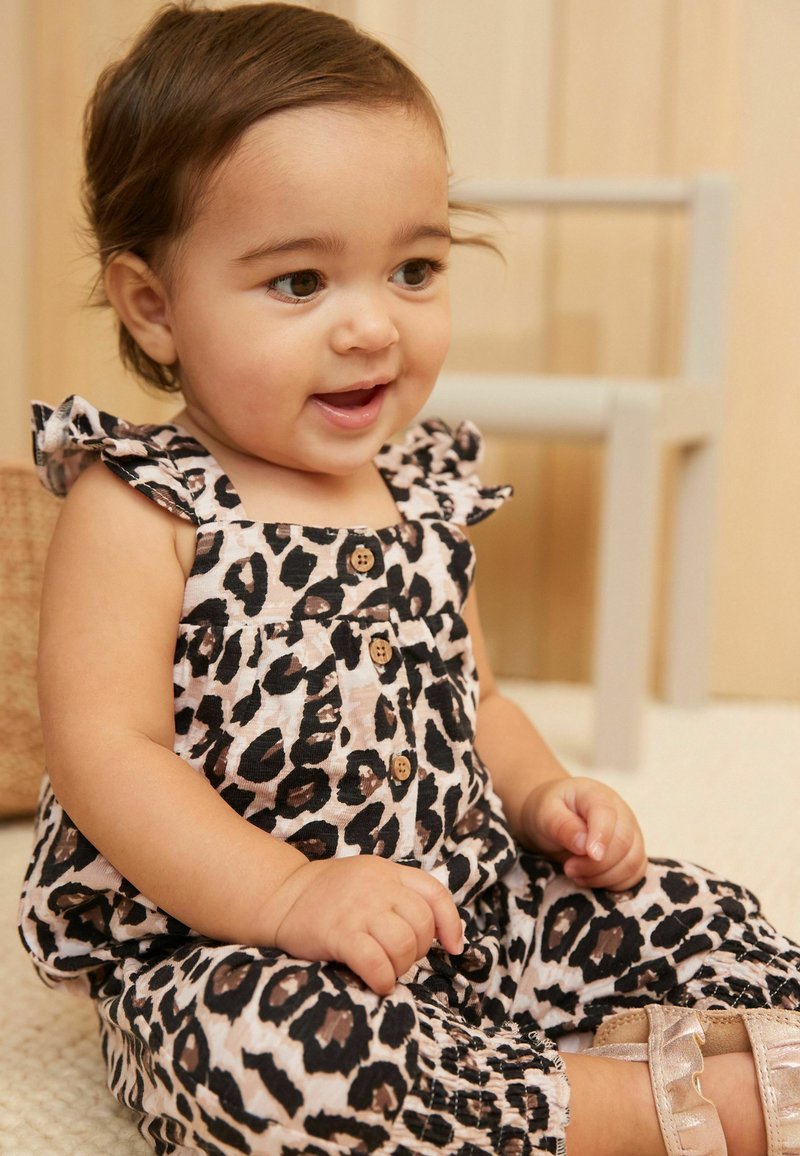 Next BABY JERSEY FRILL SHOULDER ROMPER - Kezeslábas - black brown ...