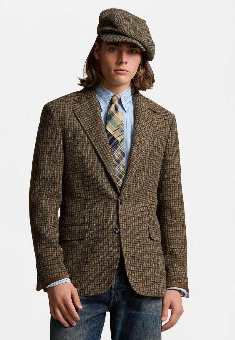 Polo Ralph Lauren TAILORED PLAID SHETLAND WOOL JACKET - Giacca - loden ...