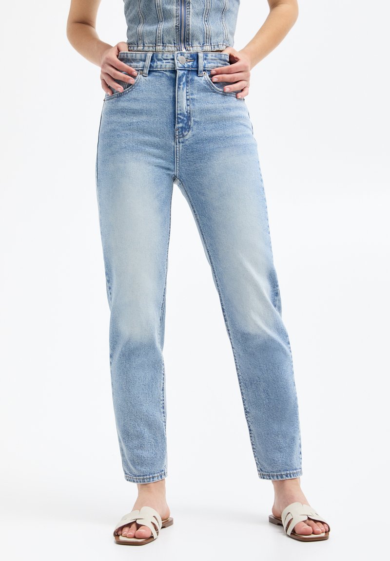 PULL&BEAR MOM - Straight leg jeans - stone blue denim/stoneblue - Zalando.be