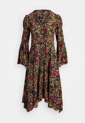 Polo Ralph Lauren MIXED-PRINT MULBERRY SILK SHIRTDRESS - Robe chemise - multi-coloured ...