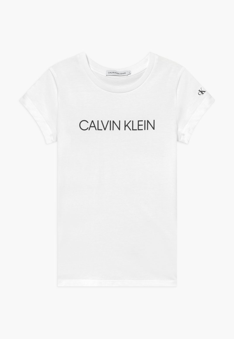 Calvin Klein Jeans Institutional Slim T Shirt Print White Weiß