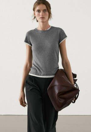 Massimo Dutti AUS PREMIUM - Basic T-shirt - black - Zalando.co.uk