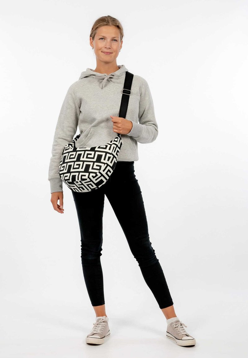 Emily & Noah ILONA - Ülerinna-kott - black white/hajutatud must ...