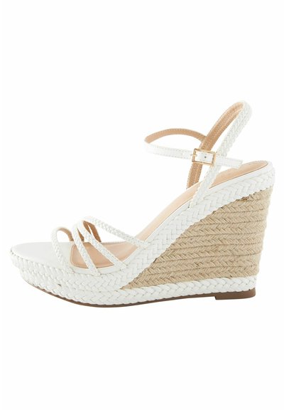 Next FOREVER COMFORTÂ® BLING PLAIT WEDGES - Keilsandalette - silver ...