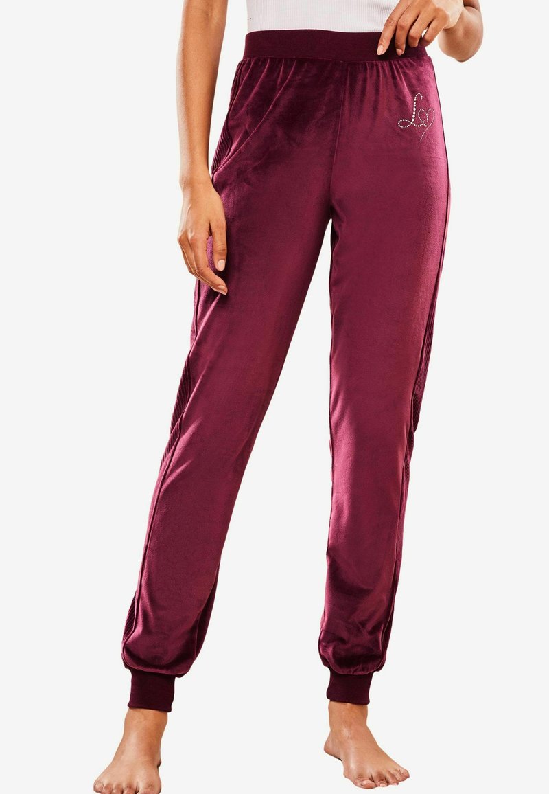 Lipsy JOGGERS - Tracksuit bottoms - berry red/berry - Zalando