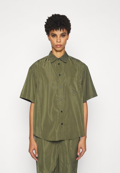 Wood Wood YUKO TECH - Hemdbluse - pitch dark/khaki - Zalando.de