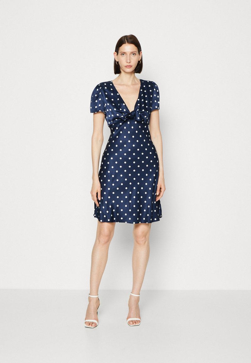 Guess LINDA BOWED DRESS - Cocktail dress / Party dress - blue/dark blue ...