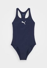 Puma SWIM WOMEN RACERBACK SWIMSUIT - Costume da bagno - navy/blu scuro ...