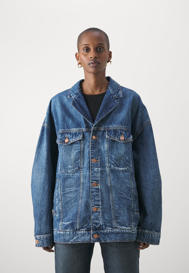 3x1 DUMBO - Jeansjacke - solid barrel/dark-blue denim - Zalando.ch