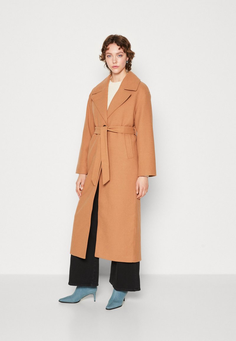 YAS YASEMMA LONG BUTTON COAT - Classic coat - tobacco brown/camel - Zalando