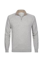 PROFUOMO 1/2 ZIP - Striktrøje - grey/lysegråmeleret - Zalando.dk