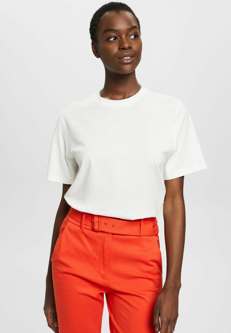 Esprit T-Shirt basic - off white/offwhite - Zalando.de