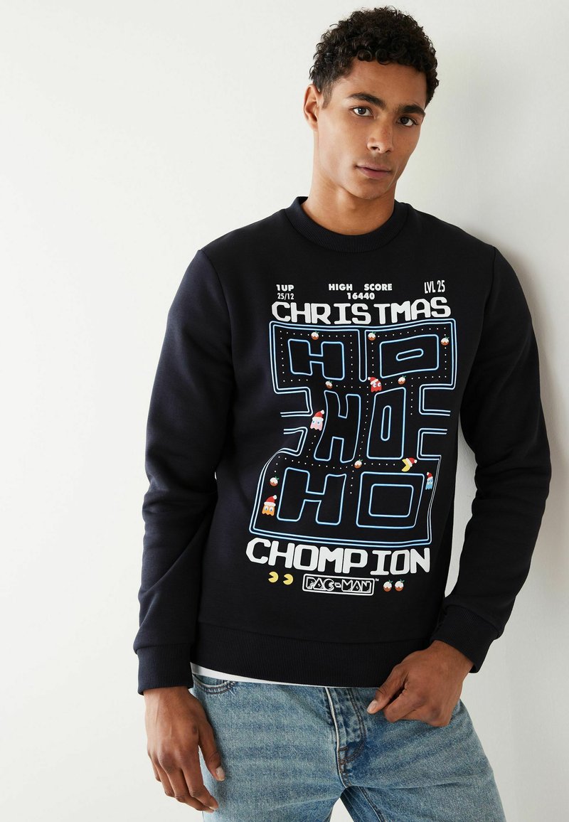 Next CHRISTMAS PAC-MAN SWEATSHIRT JUMPER - Sweatshirt - blue/bleu ...