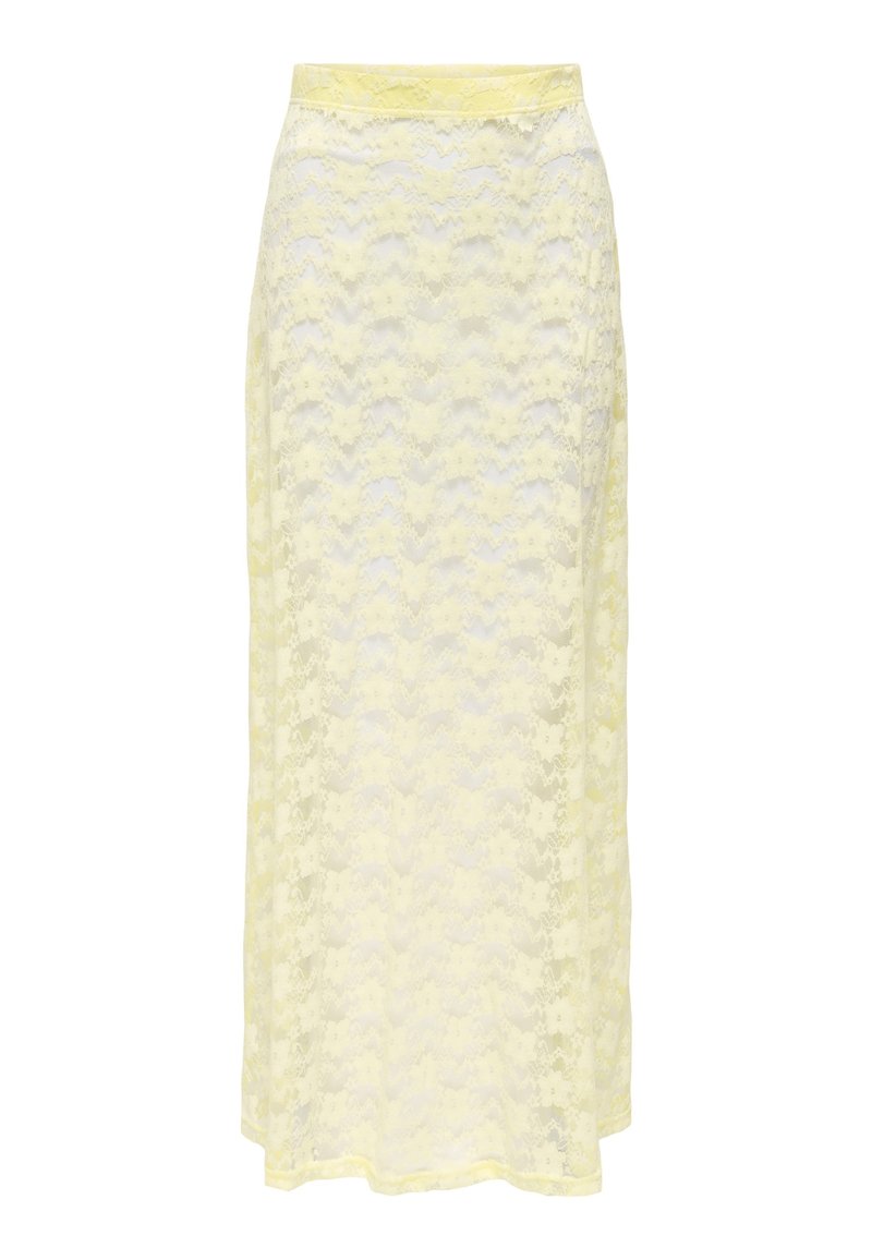ONLY ONLJEN LONG SKIRT - Falda larga - french vanilla/amarillo claro ...