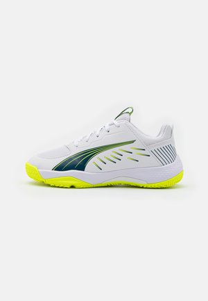 Puma VARION II JR UNISEX - Handbalschoenen - white/light aqua/wit ...