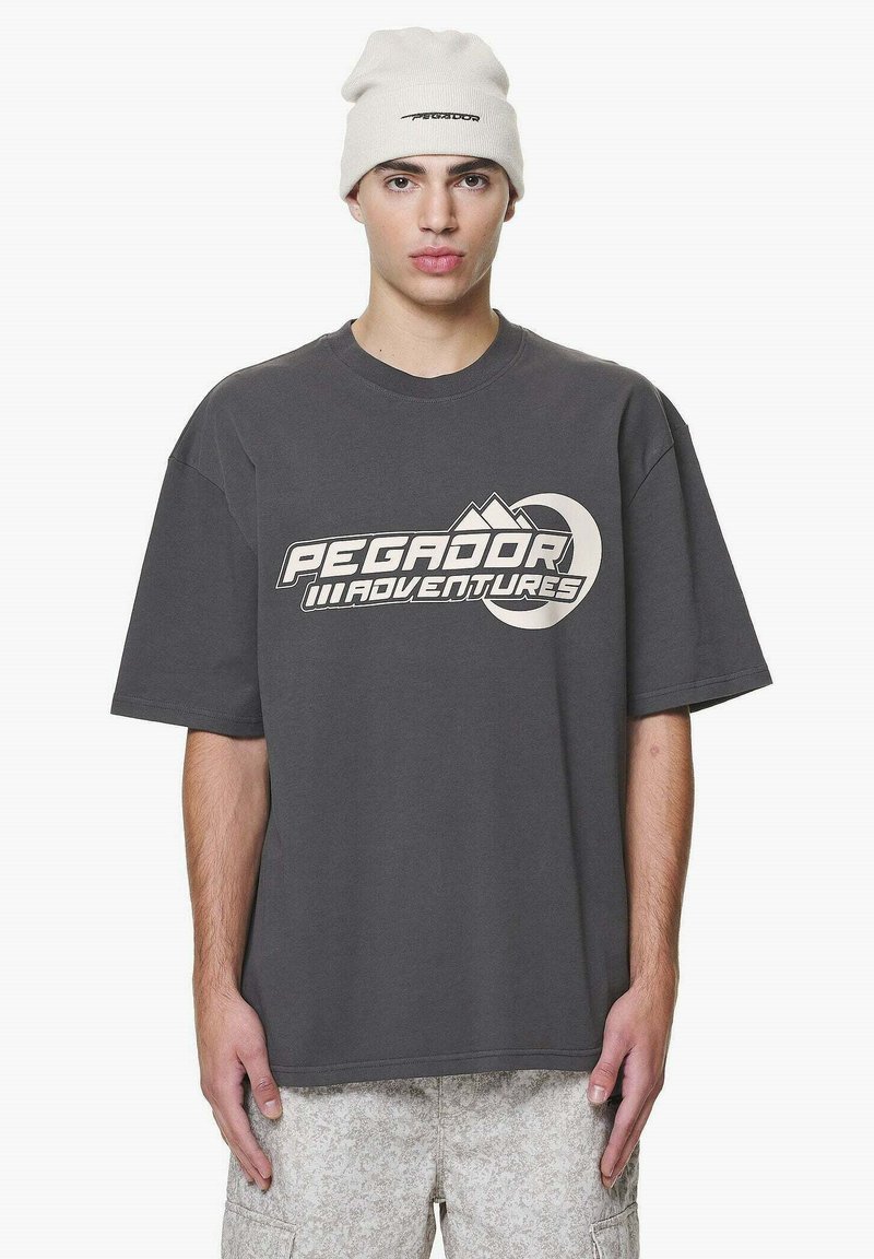 Pegador EAZOR - T-Shirt print - washed volcano grey/grau - Zalando.de