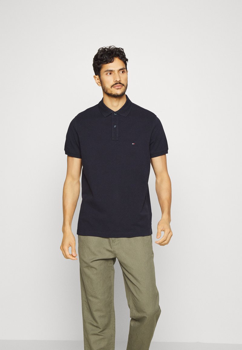 Tommy Hilfiger Contrast Placket Reg Polo Shirt Desert Sky Dark Blue