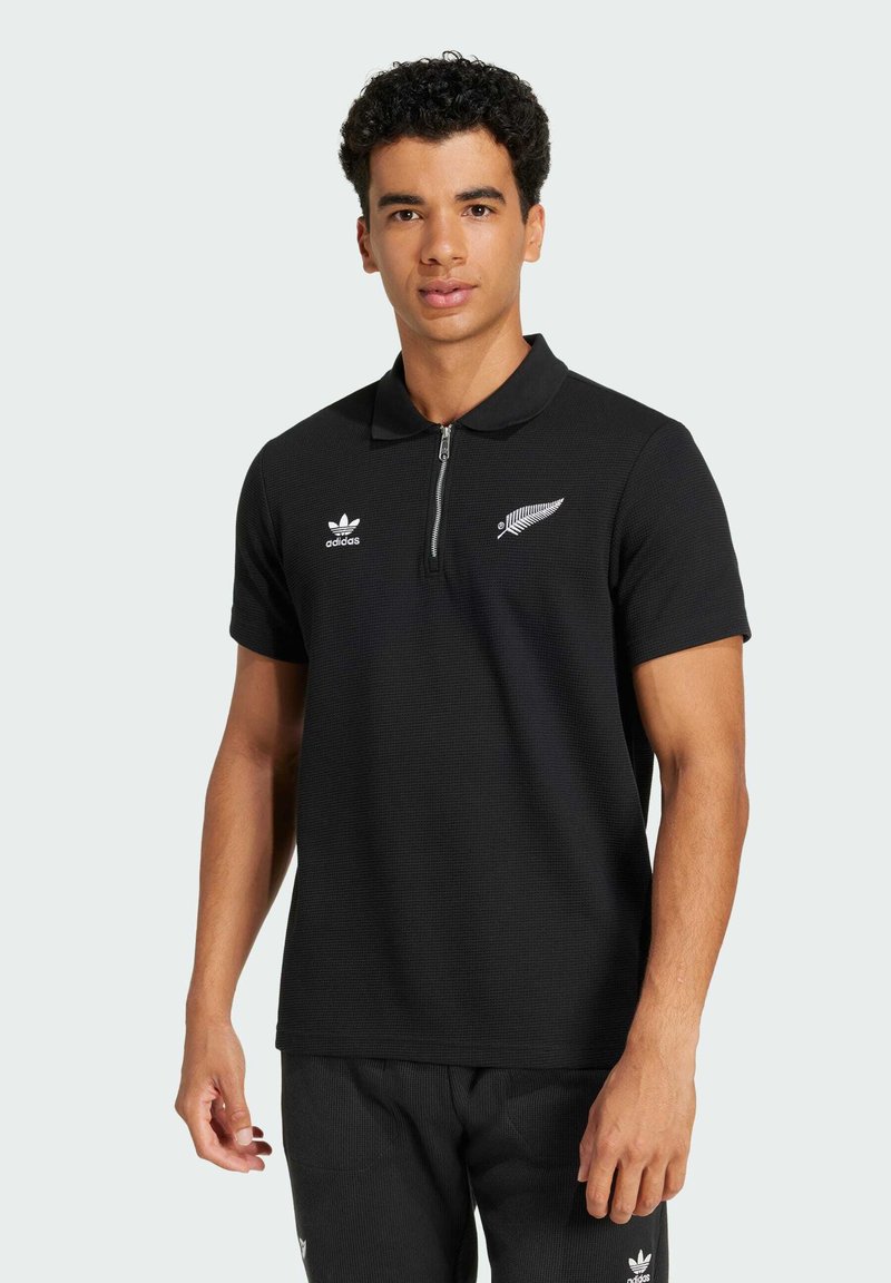 adidas Performance ESSENTIALS WAFFLE - Polo shirt - all black/black ...
