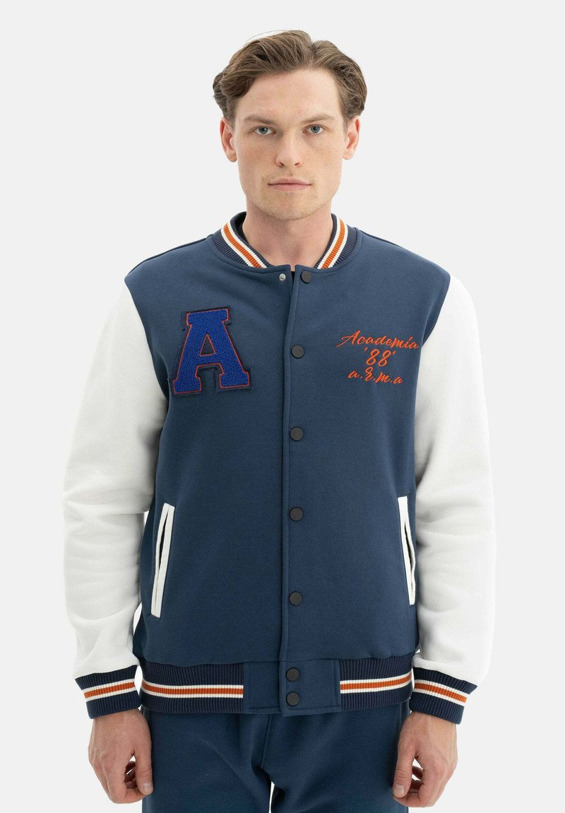 Arma COLLEGE COLLAR - Sudadera con cremallera - indigo/azul - Zalando.es