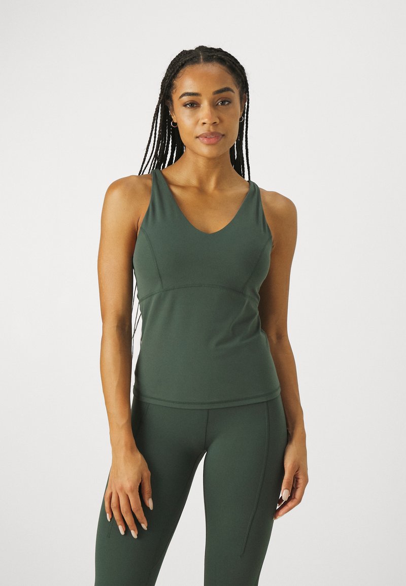 Sweaty Betty SUPER SOFT STRAPPY BACK WORKOUT TANK - Top - trek green/verde scuro - Zalando.it