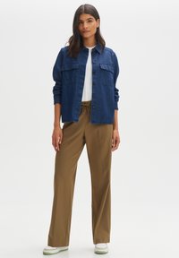 Opus LANGARM FRIDOLAN - Hemdbluse - deep breeze blue/blau - Zalando.de