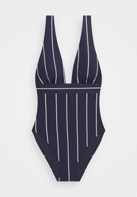 Lauren Ralph Lauren BANDED MODERN V NECK 1PC - Badedragt - dark navy ...