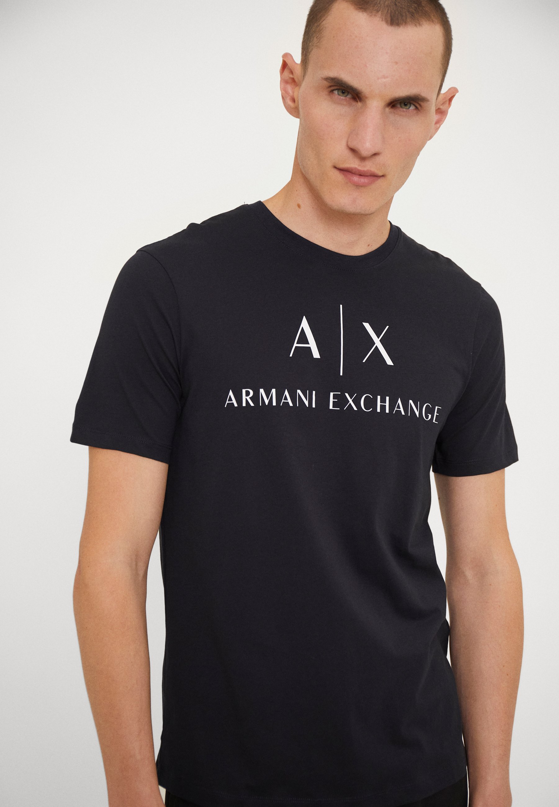 Armani Exchange T shirt imprime navy bleu marine ZALANDO.FR