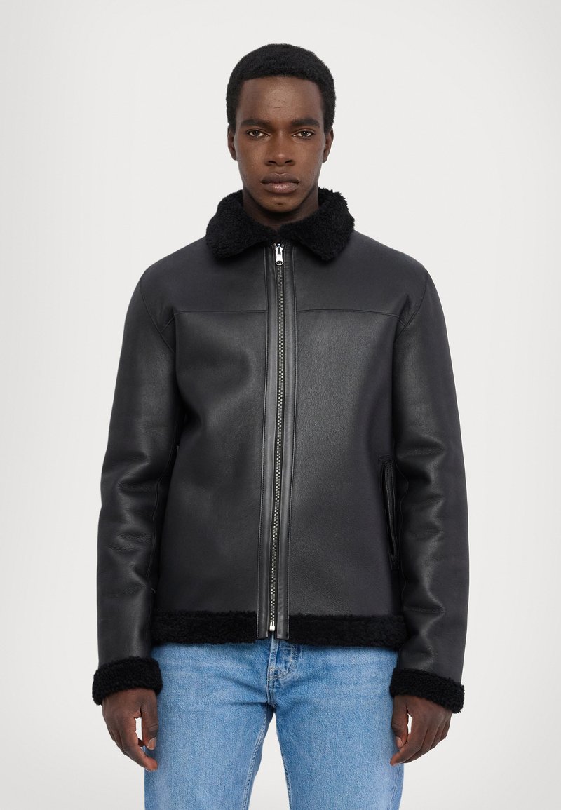 STUDIO ID JAMIE REVERSAIBLE JACKET - Læderjakker - black/sort - Zalando.dk