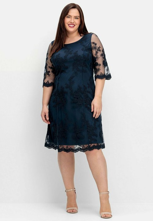 Sheego Cocktailkleid/festliches Kleid - marine/dunkelblau - Zalando.ch
