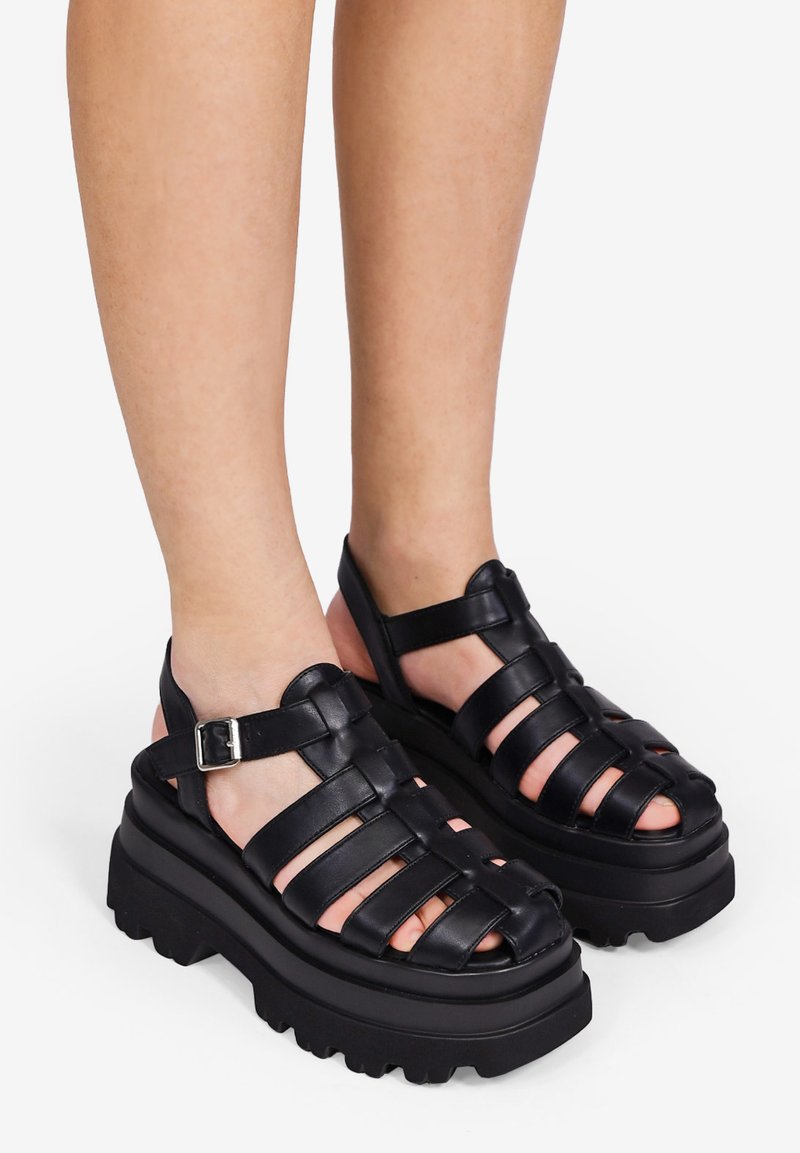 Bosanova Plateausandalette - black/schwarz - Zalando.de