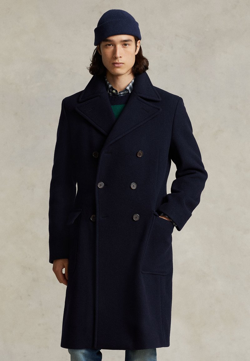 Polo Ralph Lauren DOUBLE BREASTED COAT - Classic coat - navy/blue ...
