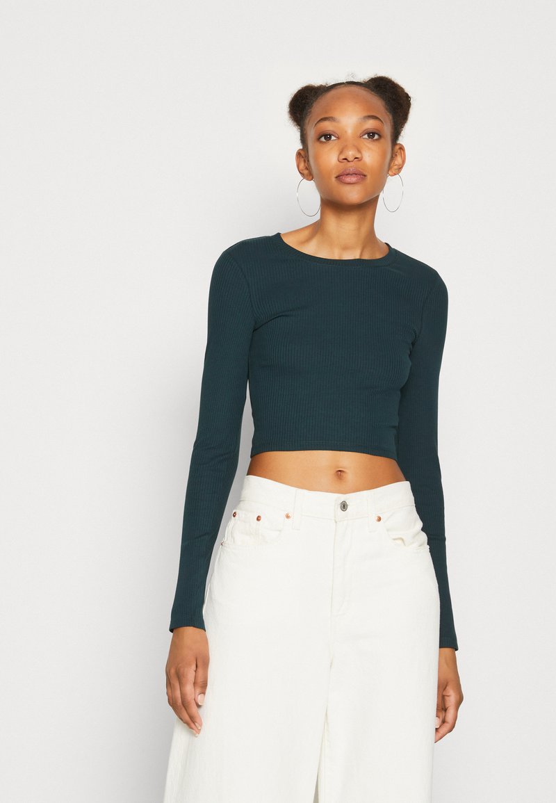 Monki Langarmshirt - green/dunkelgrün - Zalando.de