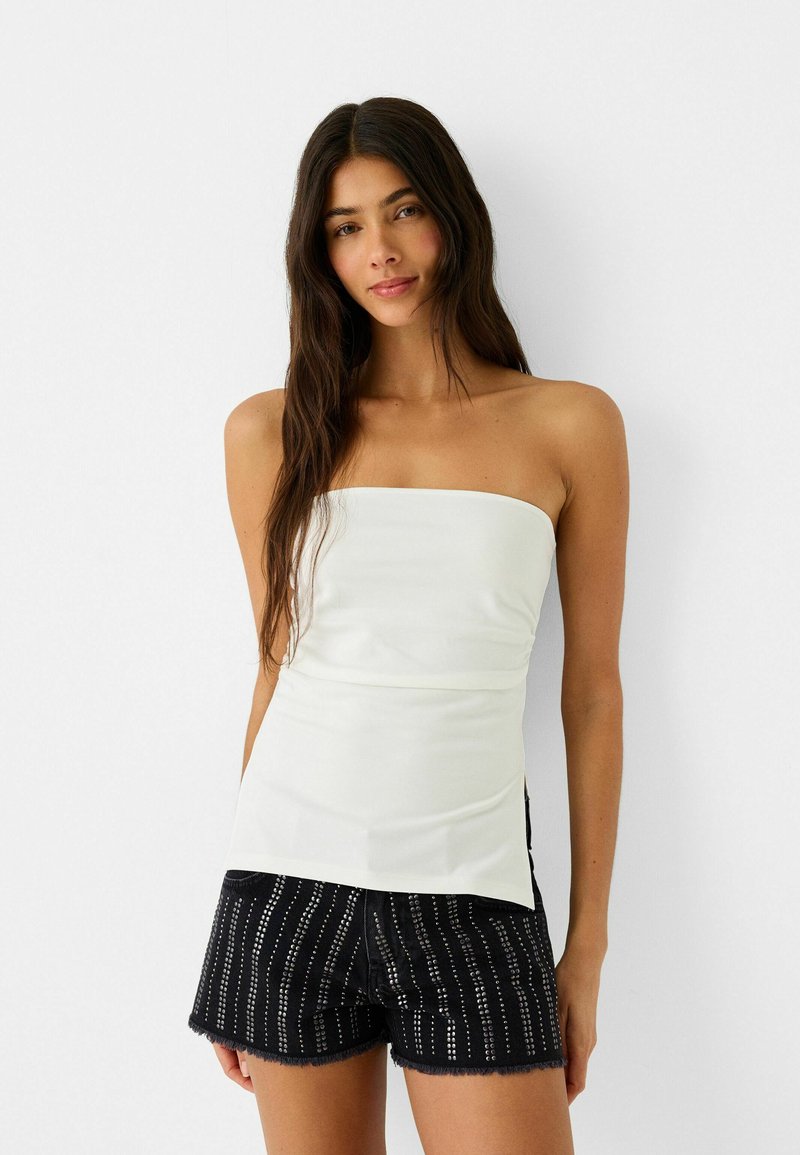 Bershka RHINESTONE - Farmer rövidnadrágok - black/fekete - Zalando.hu