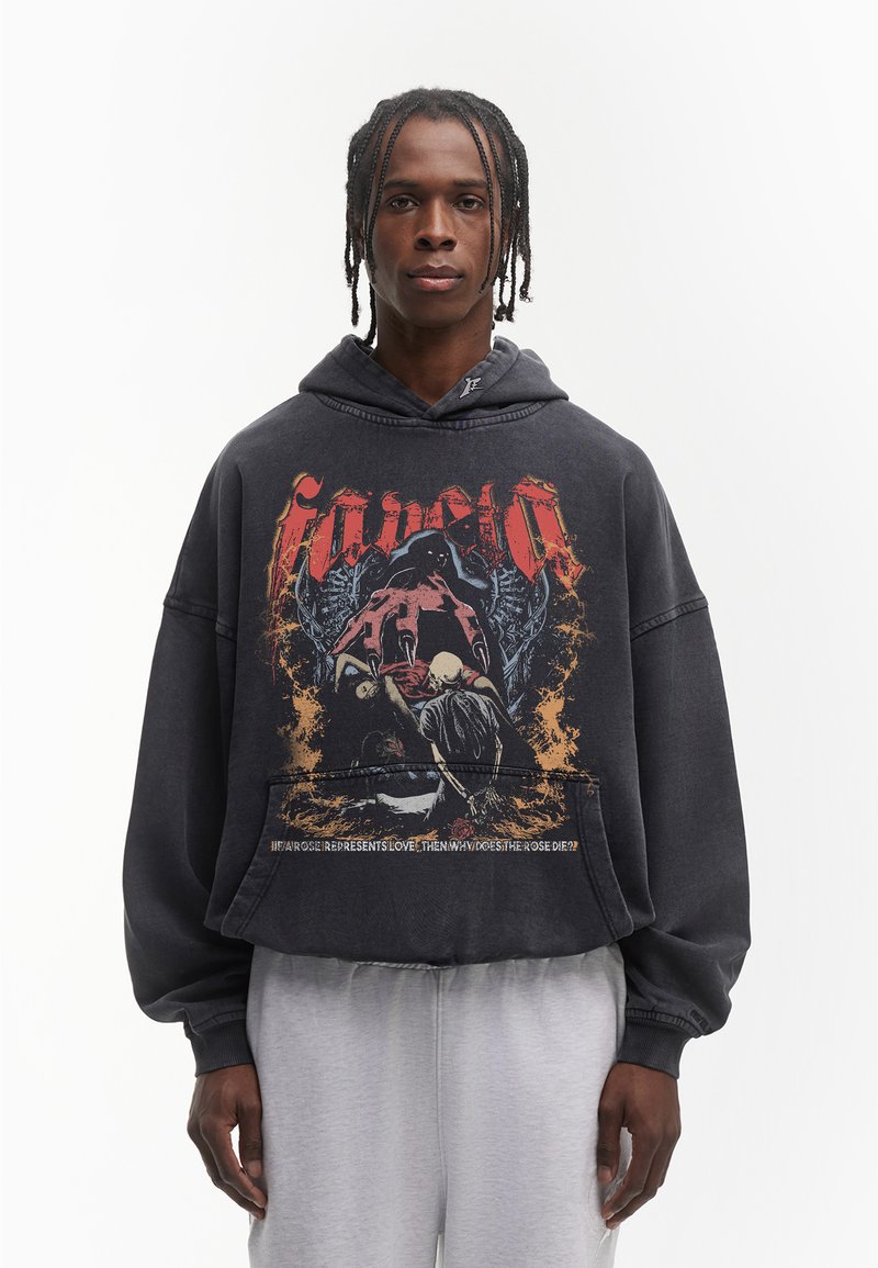 FAVELA ROSE - Sweatshirt - black washed/black - Zalando