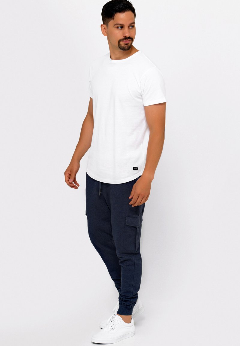 INDICODE JEANS BENDNER - Cargo trousers - navy mix/mottled dark blue ...