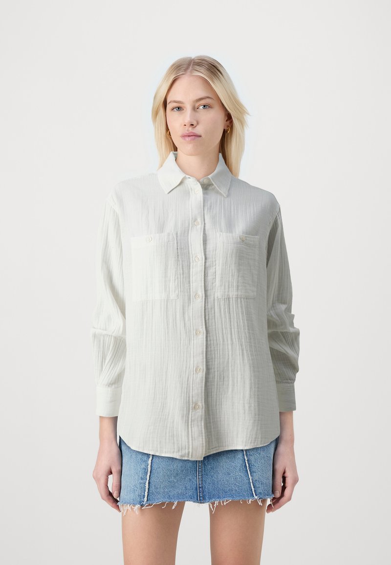 GAP BIG - Button-down blouse - new off white/white - Zalando.ie